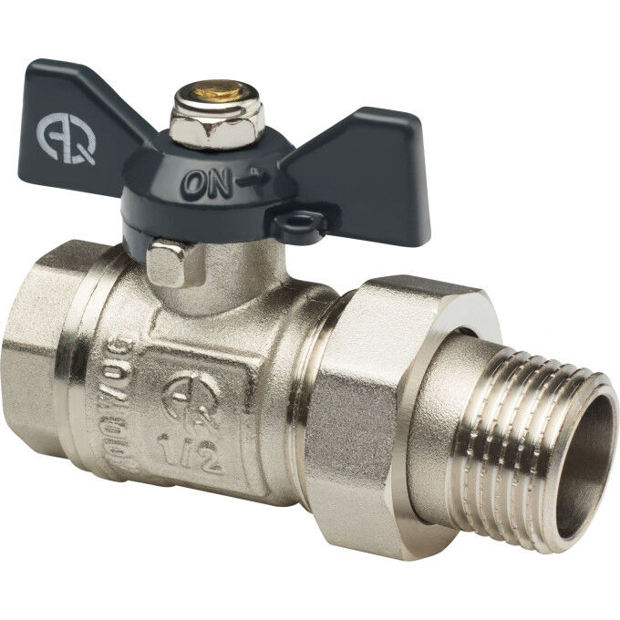Кран AQUALINK шаровый бабочка 3/4" г/ш со сгоном, цена в Красноярске от ...